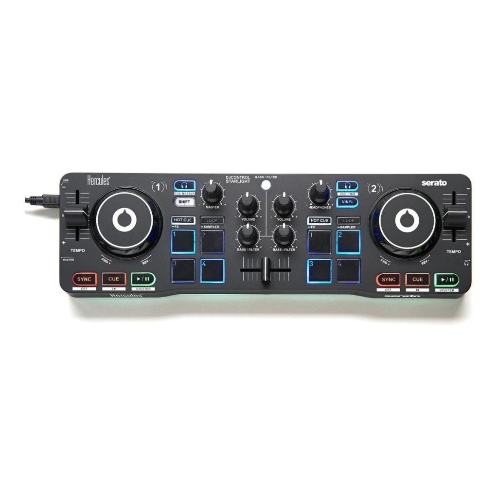 Controlador Hercules Dj Starlight Mixer Rgb Usb Crossfader - Pro Audio ...